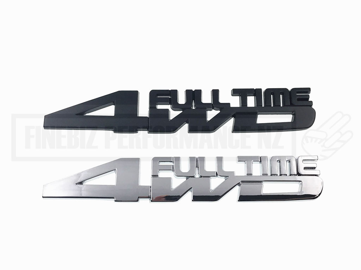FULL TIME 4WD Emblem Badge - Red / Chrome / Matt Black – Finebiz ...