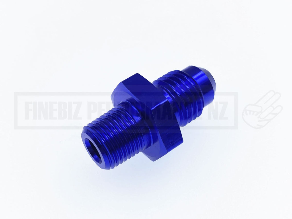 1/4" NPT to 4AN Straight Flare to Pipe Adaptor – Finebiz Performance